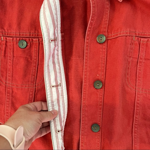 Jackets & Coats | Vintage Jjill Red Denim Jacket | Poshmark